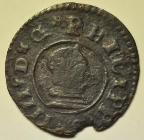 Spain Copper 16 Maravedis 1662-R | European Coins