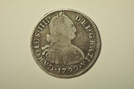 Peru; Silver 2 Reales 1792-LIMAE IJ | South American Coins