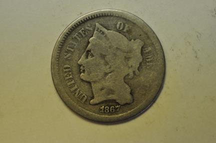 USA Nickel 3 Cents 1867 | 3 Cents