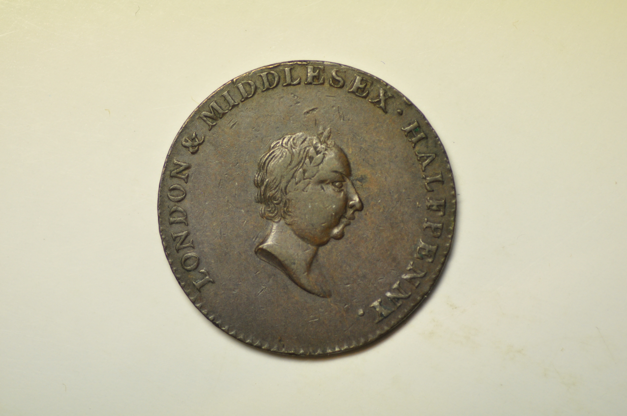 Great Britain; Middlesex John Bebbington Half Penny Conder Token nd ...
