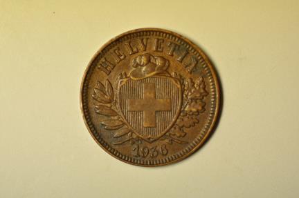 Switzerland; 2 Rappen 1936-B Scarce ! | European Coins