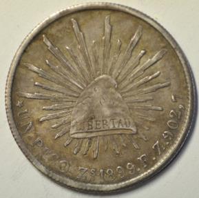 Mexico; Silver Peso 1899 Zs FZ | North & Central American and Caribbean ...