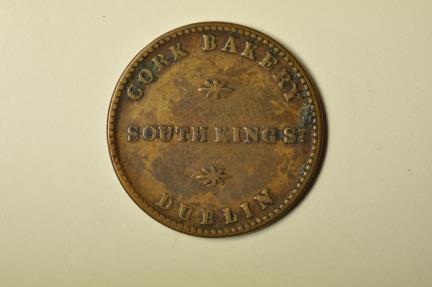 Ireland; Dublin & Cork Farthing Token no date THE PORTER BARM BAKERY