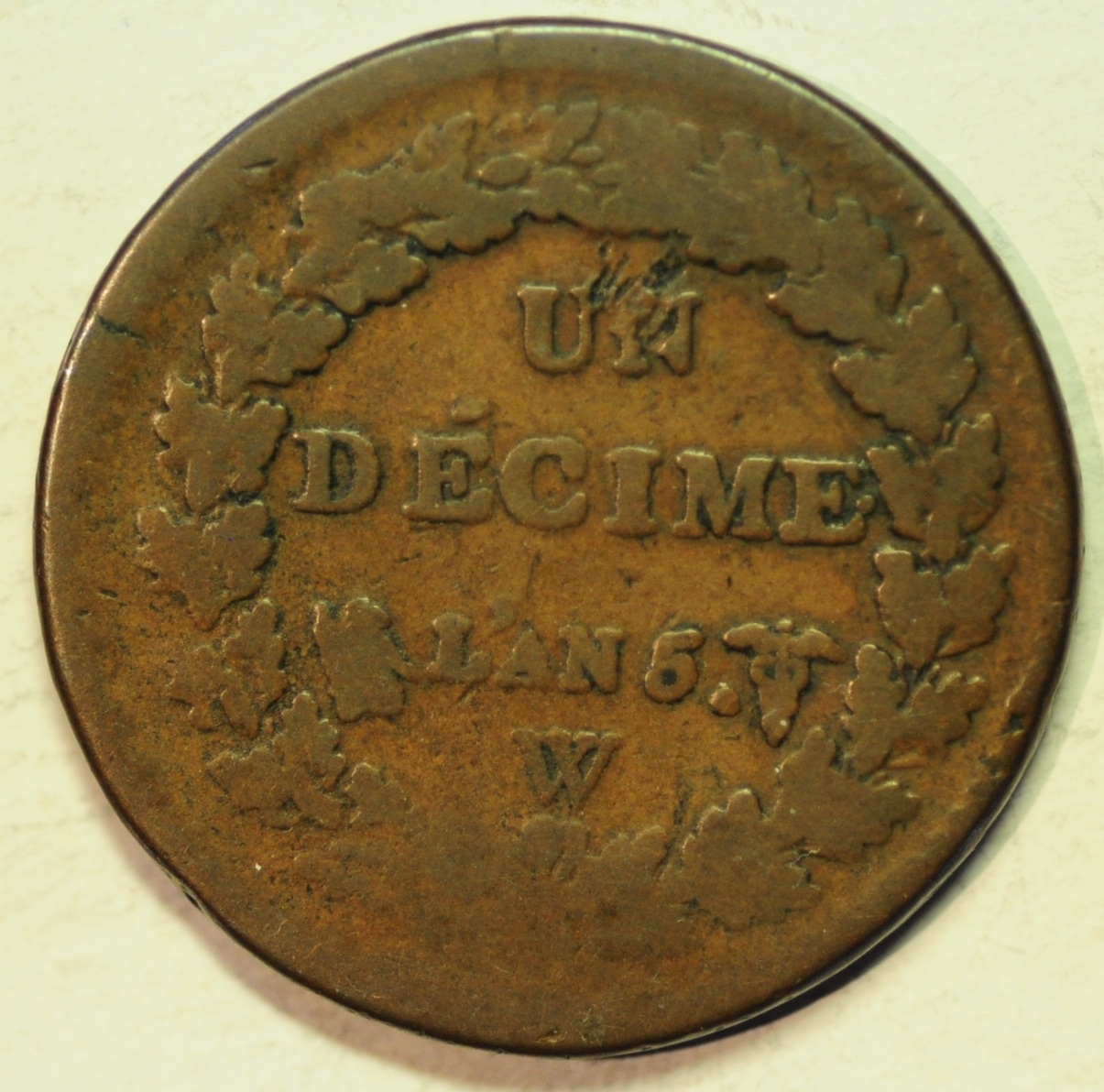 France Bronze Decime LAN 5 - W (1796-1797) | European Coins