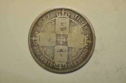 Great Britain; Silver Florin 1856 Gothic Type | European Coins