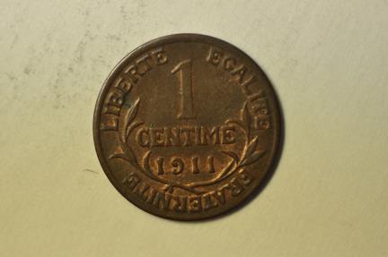 France; Centime 1911 | European Coins