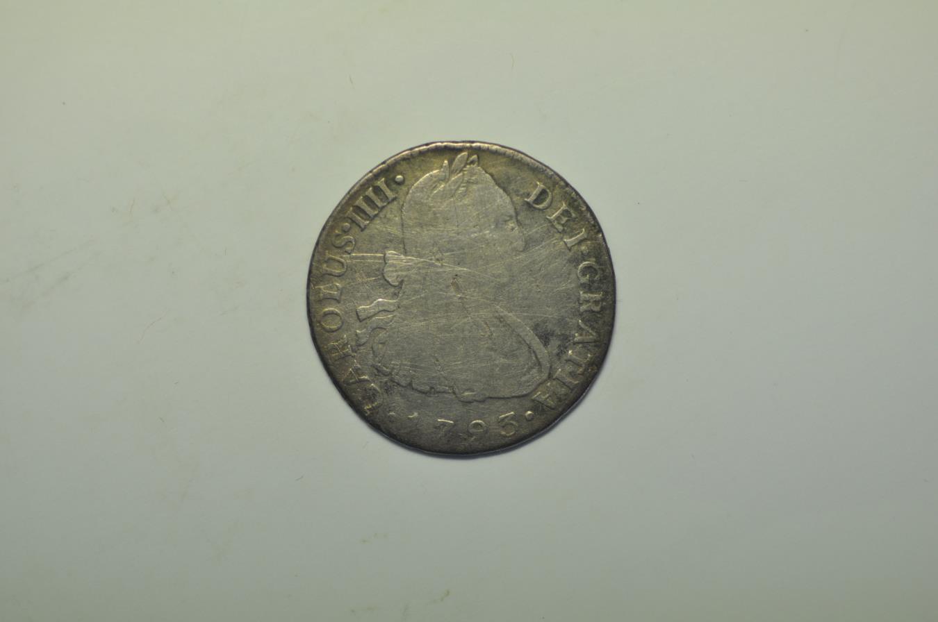 Peru; Silver 2 Reales 1793 LIMAE IJ | South American Coins