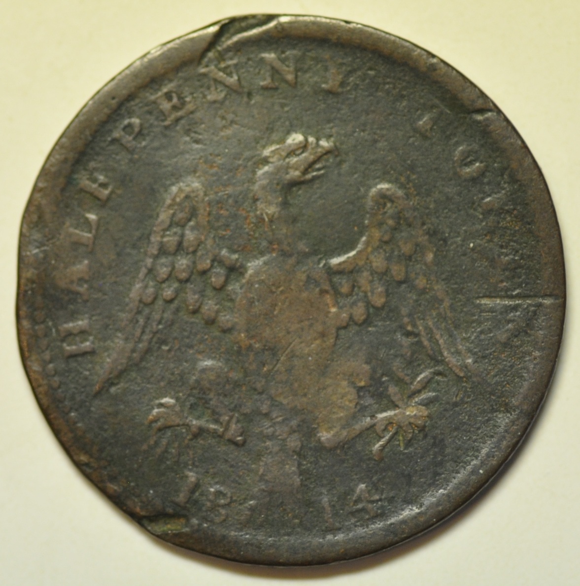 Great Britain 1/2 Penny Token 1814 | European Coins