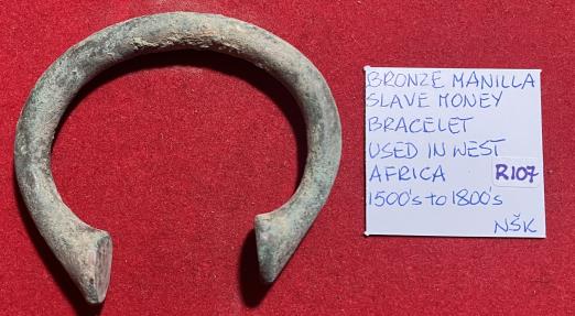 Bronze Manilla Slave Money Bracelet used in West Africa 1500's to 1800's
