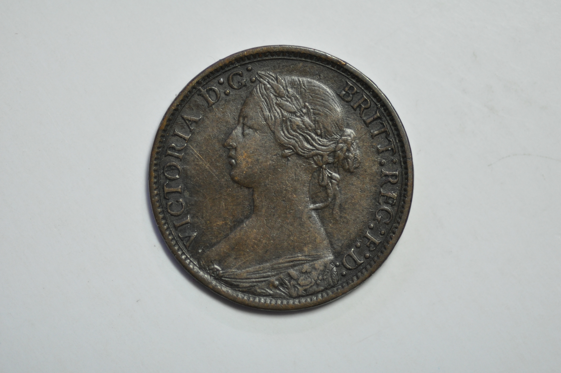 Great Britain; Farthing 1866 XF | European Coins