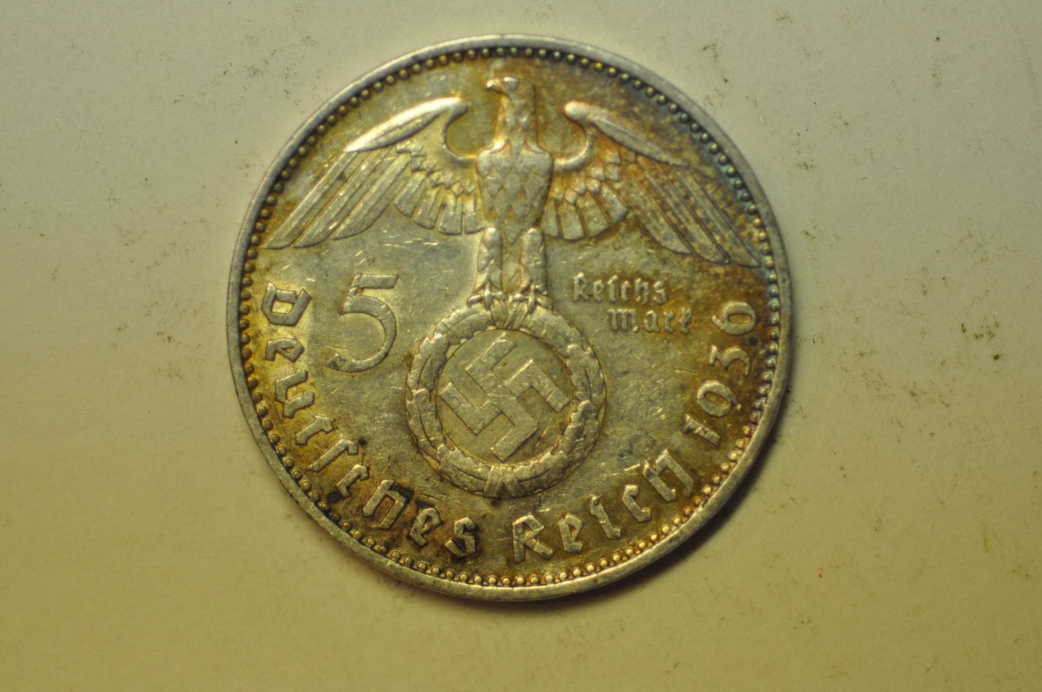 Germany; Silver 5 Reichsmark 1936-J Paul von Hindenburg | European Coins