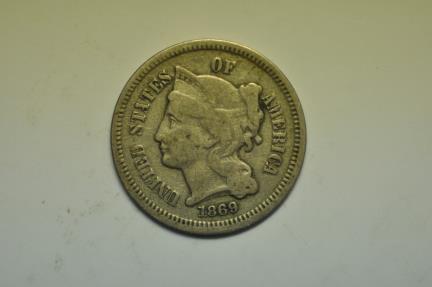 USA Nickel 3 Cents 1869 | 3 Cents