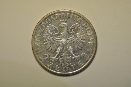 Poland; Silver 2 Zlote 1934 Law Mintage: 250,000 KEY DATE