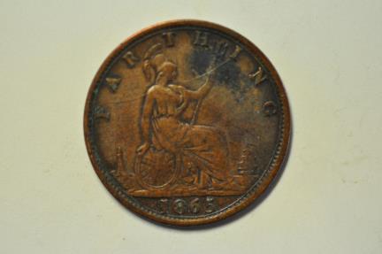 Great Britain; Farthing 1865 | European Coins