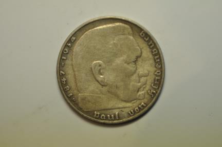 Germany Third Reich; Silver 2 Reichsmark 1938-G | European Coins