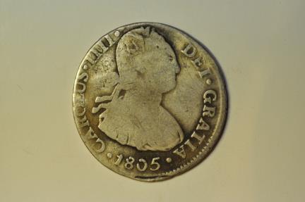 Peru; Silver 2 Reales 1805 LIMAE JP | South American Coins