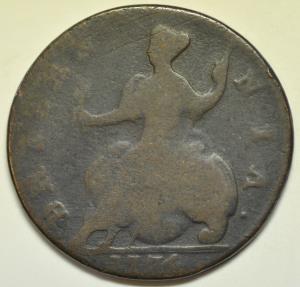 Great Britain Copper 1/2 Penny 1734 | European Coins