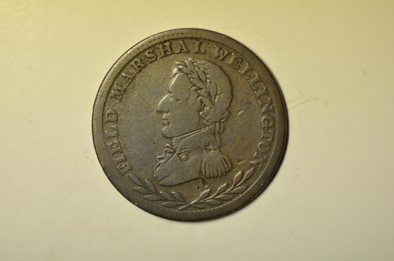 Great Britain; 1/2 Penny Token 1813 FIELD MARSHALL WELLINGTON