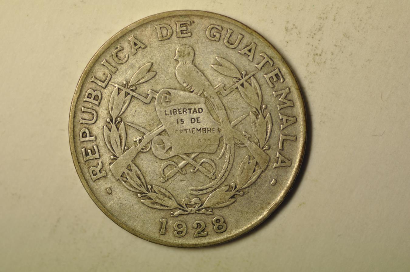 Guatemala; Silver 1/4 Quetzal 1928 (L) | North & Central American and ...