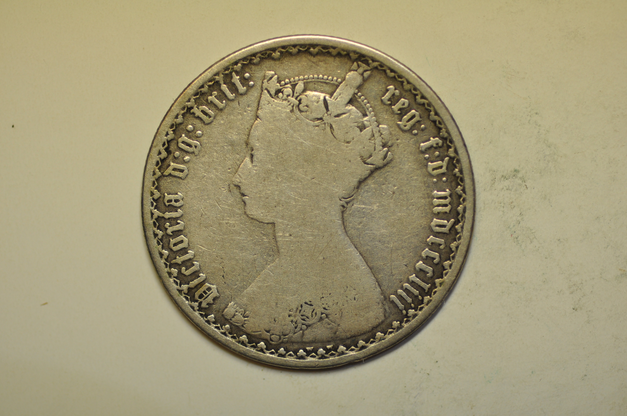 Great Britain; Silver Florin 1853 Gothic Type | European Coins