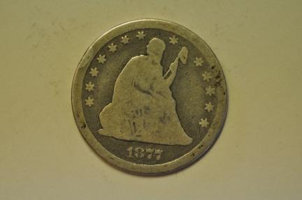 USA Seated Liberty Quarter Dollar 1877 CC | Quarters