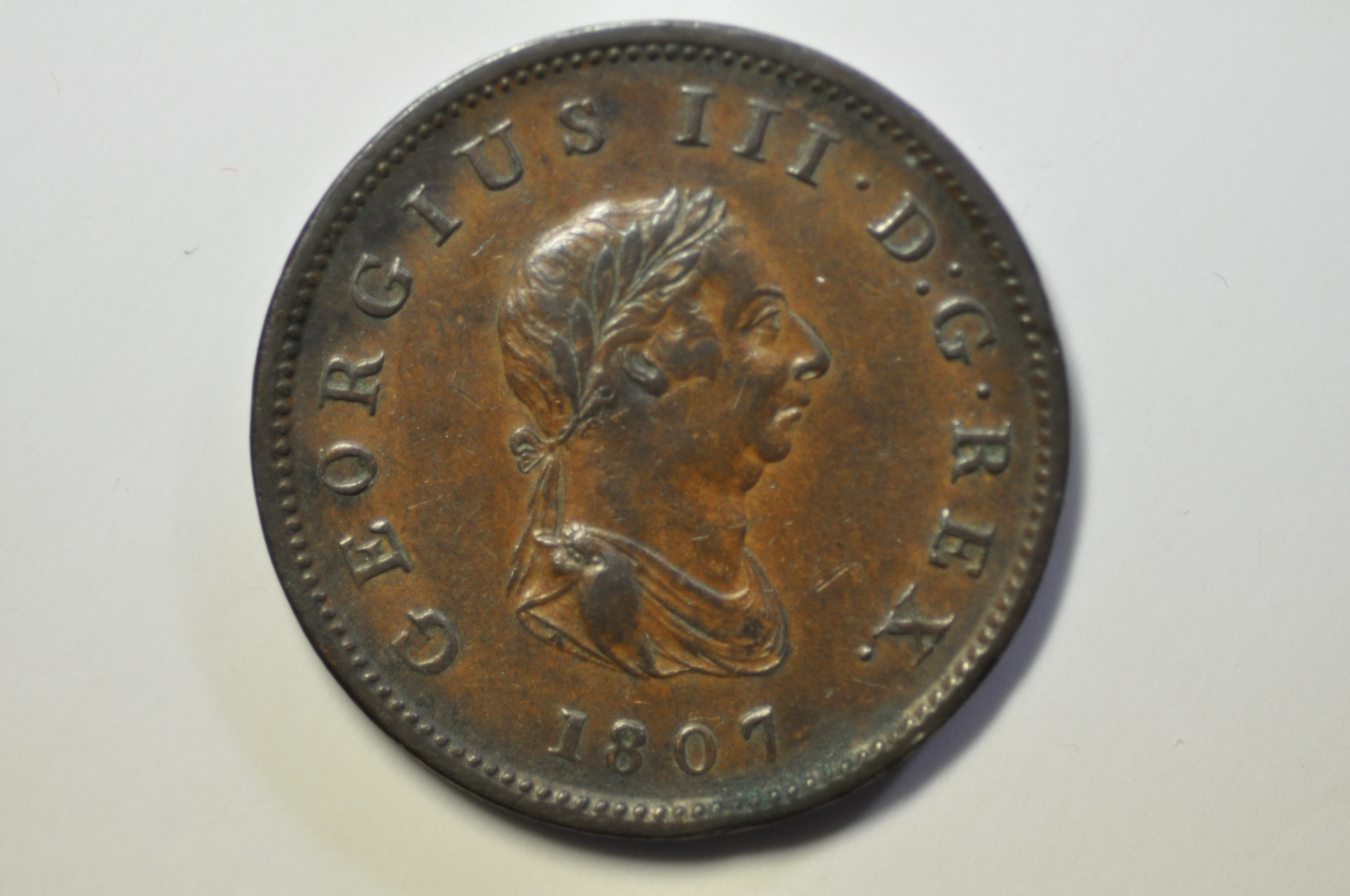 Great Britain; Half Penny 1807 XF | European Coins