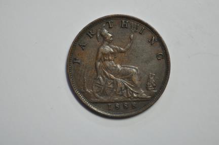 Great Britain; Farthing 1888 XF | European Coins