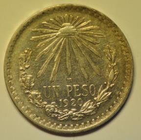 Mexico; Silver Peso 1920 | North & Central American and Caribbean Coins