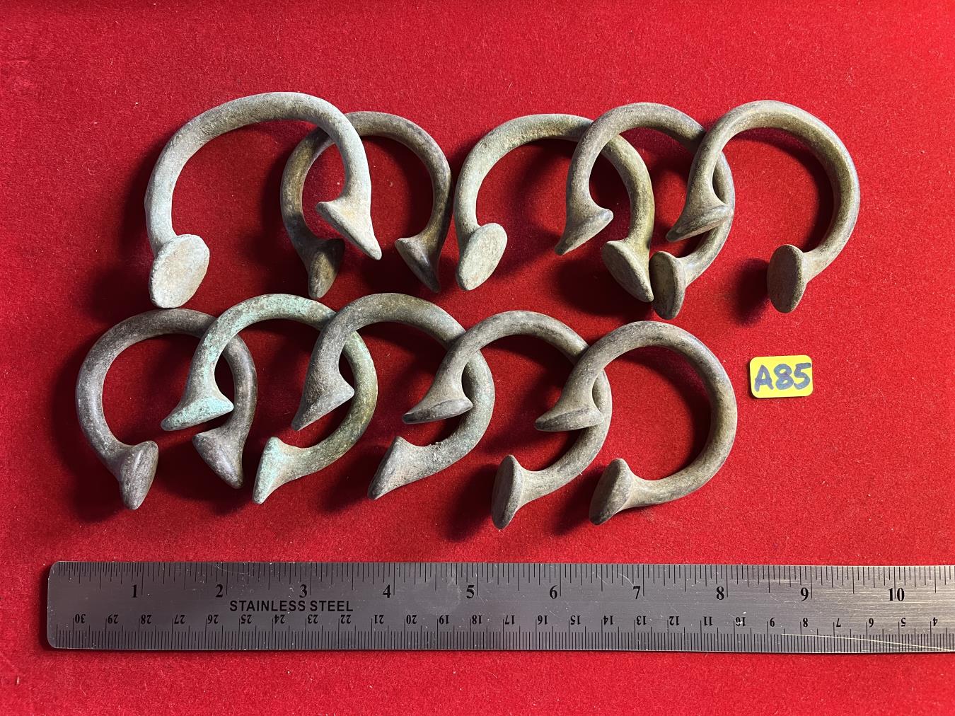 One (1) Bronze Manilla Slave Money Bracelet - used in West Africa 1500 ...