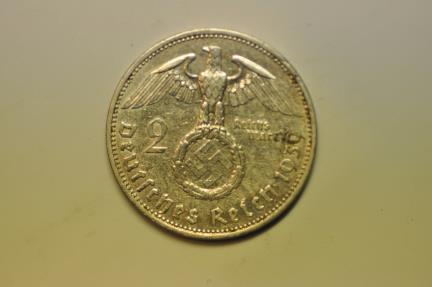 Germany; Silver 2 Reichsmark 1939-A | European Coins