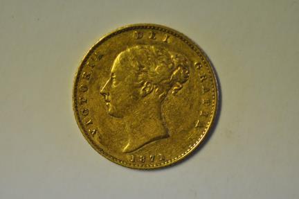 Great Britain; Gold 1/2 Sovereign 1871 Die # 8 ? | European Coins