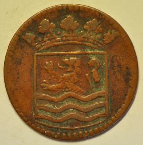 Netherlands East Indies VOC - Zeeland Arms; Copper Duit 1744 ...