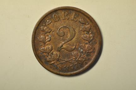 Norway; 2 Ore 1877 | European Coins