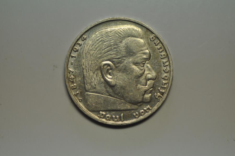 Germany; Silver 5 Reichsmark 1939-D | European Coins