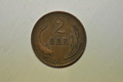 Denmark; 2 Ore 1874 V CS XF | European Coins