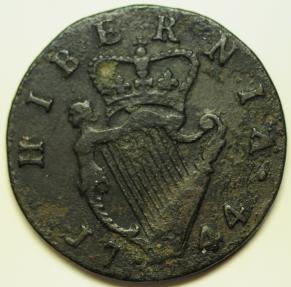 Ireland Copper Farthing 1744 | European Coins