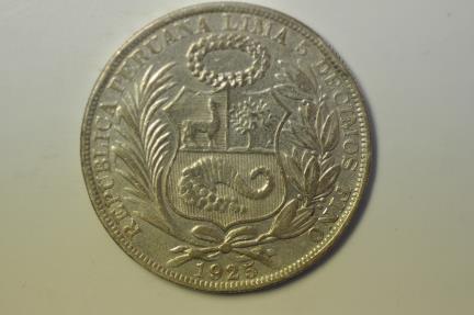 Peru; Silver Crown - Sol 1925 | South American Coins