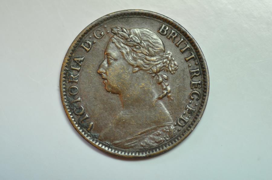 Great Britain; Farthing 1884 Victoria XF | European Coins