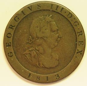 Isle of Man Copper 1/2 Penny 1813 | European Coins