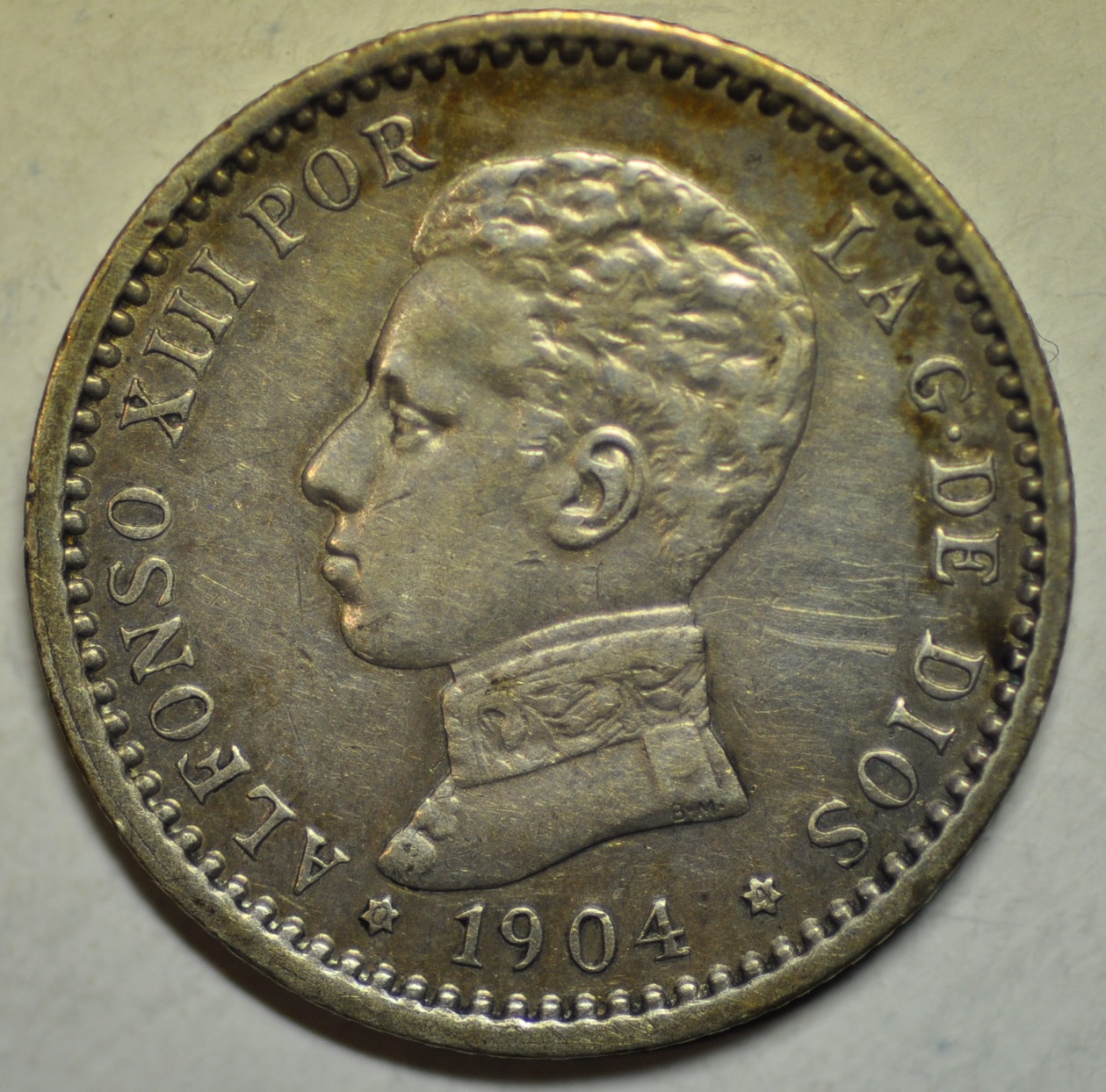 Spain Silver 50 Centimos 1904 (04) SMV XF | European Coins