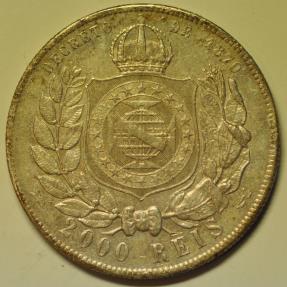 Brazil Silver Crown - 2000 Reis 1889 | South American Coins