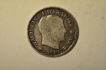 Italian States - Kingdom of Napoleon; Silver 5 Soldi 1813 M Napoleon ...