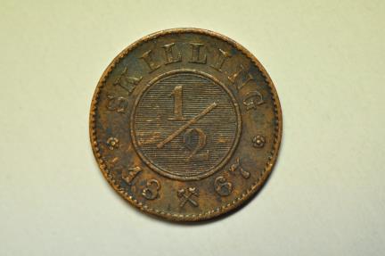 Norway; Copper 1/2 Skilling 1867 | European Coins