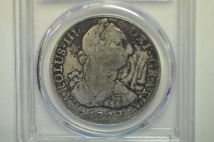 Mexico; Silver 8 Reales 1779-Mo FF PCGS VF details Chinese Chop Marks