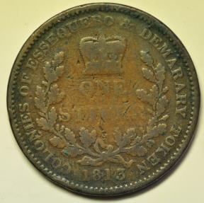 Essequibo & Demerary Stiver 1813 | South American Coins