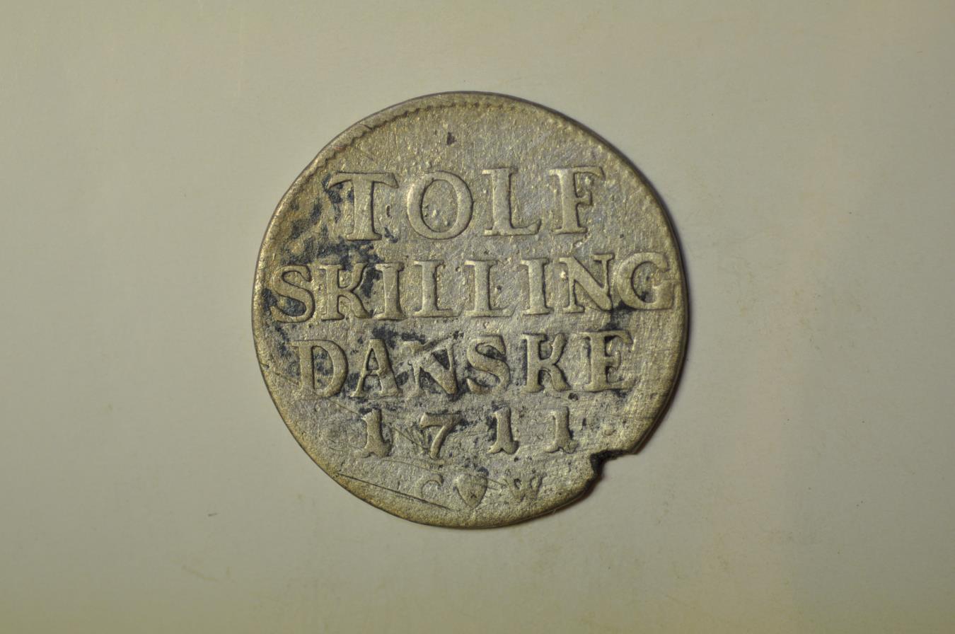 Denmark; Silver 12 (TOLF) Skilling 1711-CW | European Coins