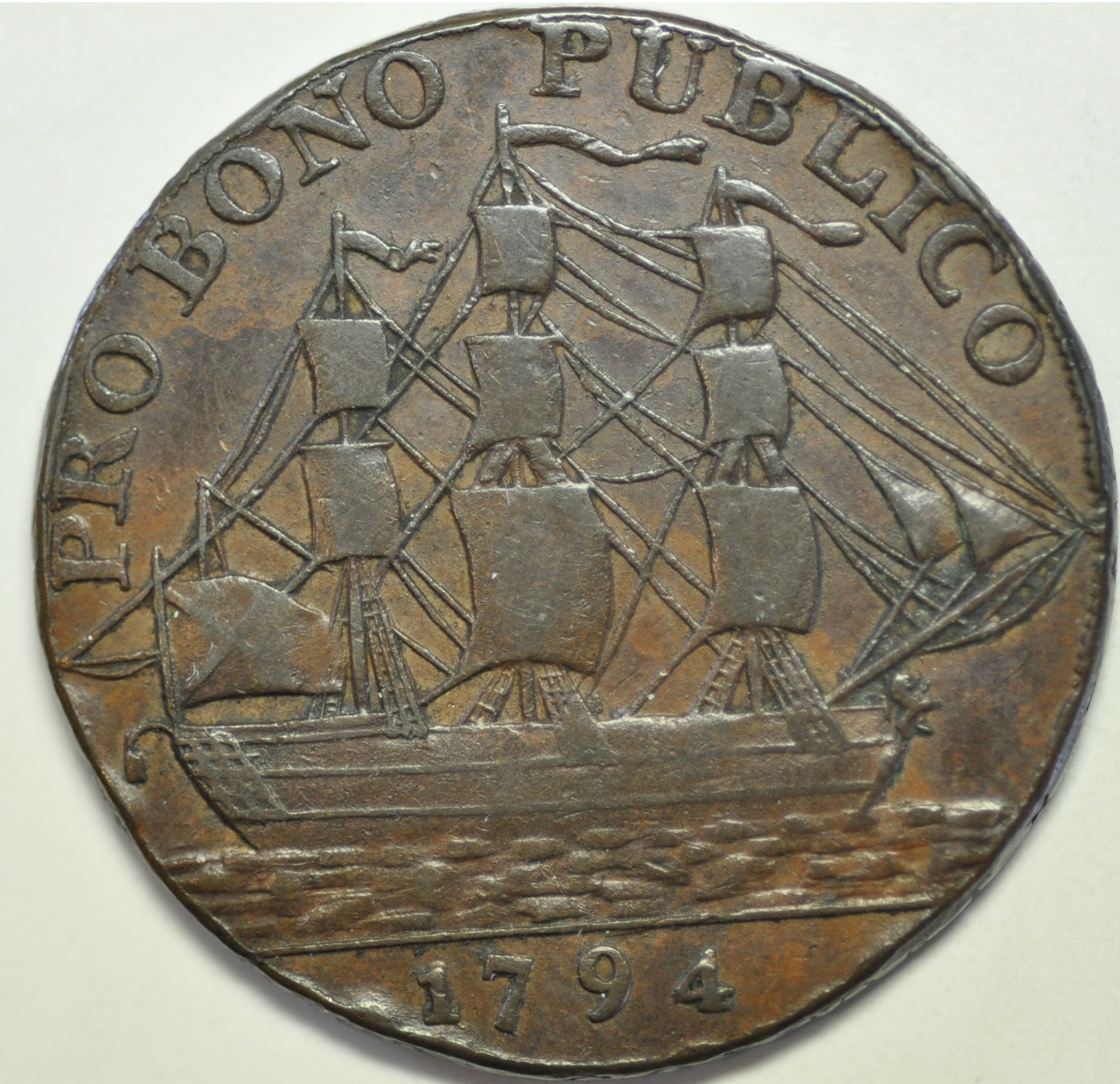 Great Britain Copper 1/2 Penny Token 1794 | European Coins