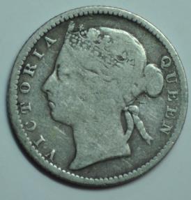 Straits Settlements; Silver 10 Cents 1891 | Asian and Middle Eastern Coins