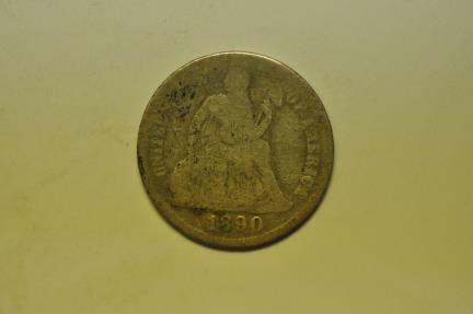 USA; Seated Liberty Silver Dime 1890 | 10 Cents
