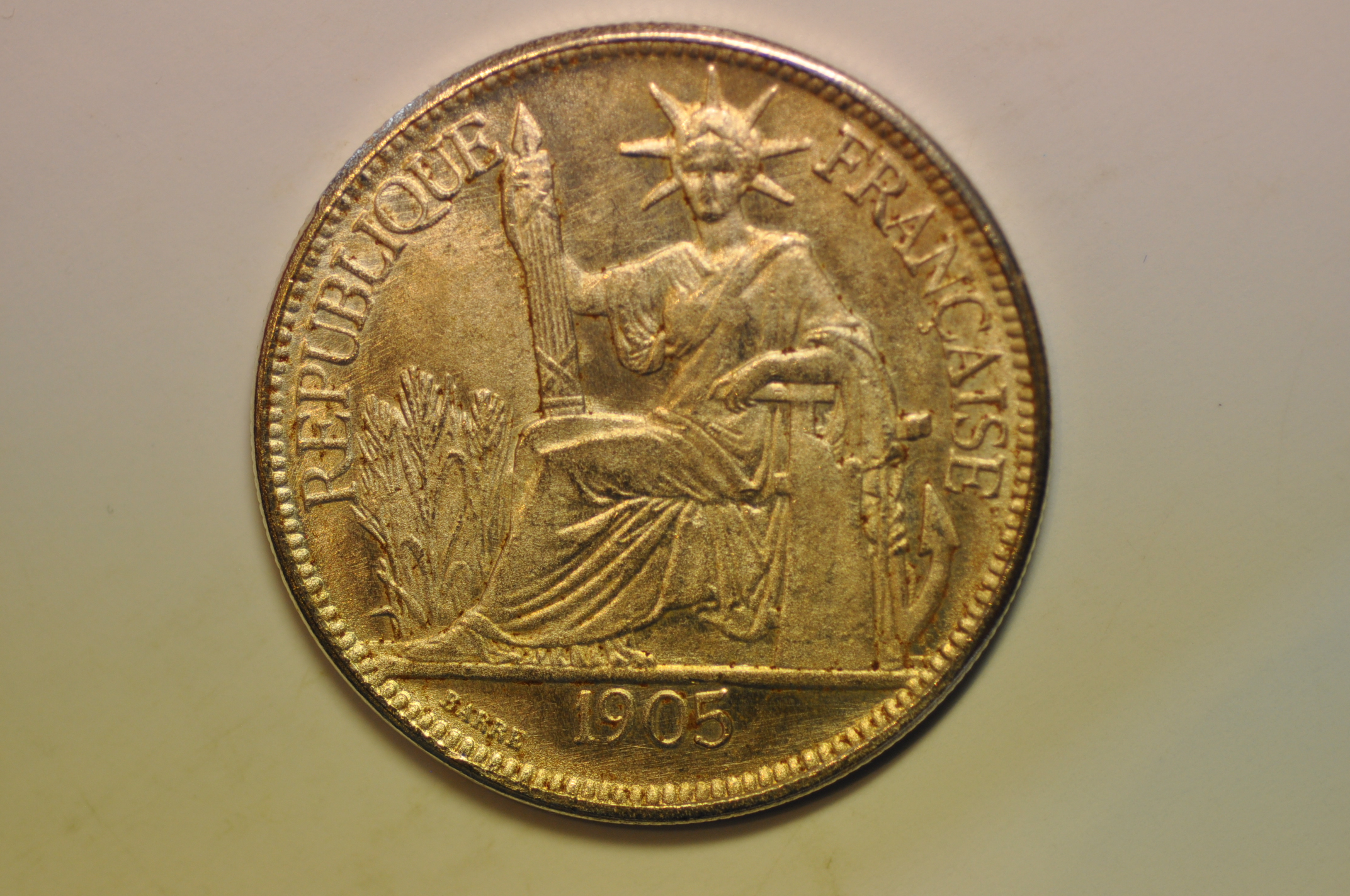 French Indo-China; Silver Crown - Piastre 1905-A | Asian and Middle ...